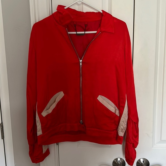 Capulet | Jackets & Coats | Revolve Capulet Red Satin Bomber Jacket ...